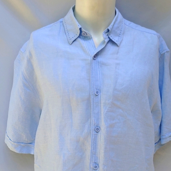 Cubavera | Shirts | Mens Cubavera Short Sleeve Linen Blend Shirtlight ...